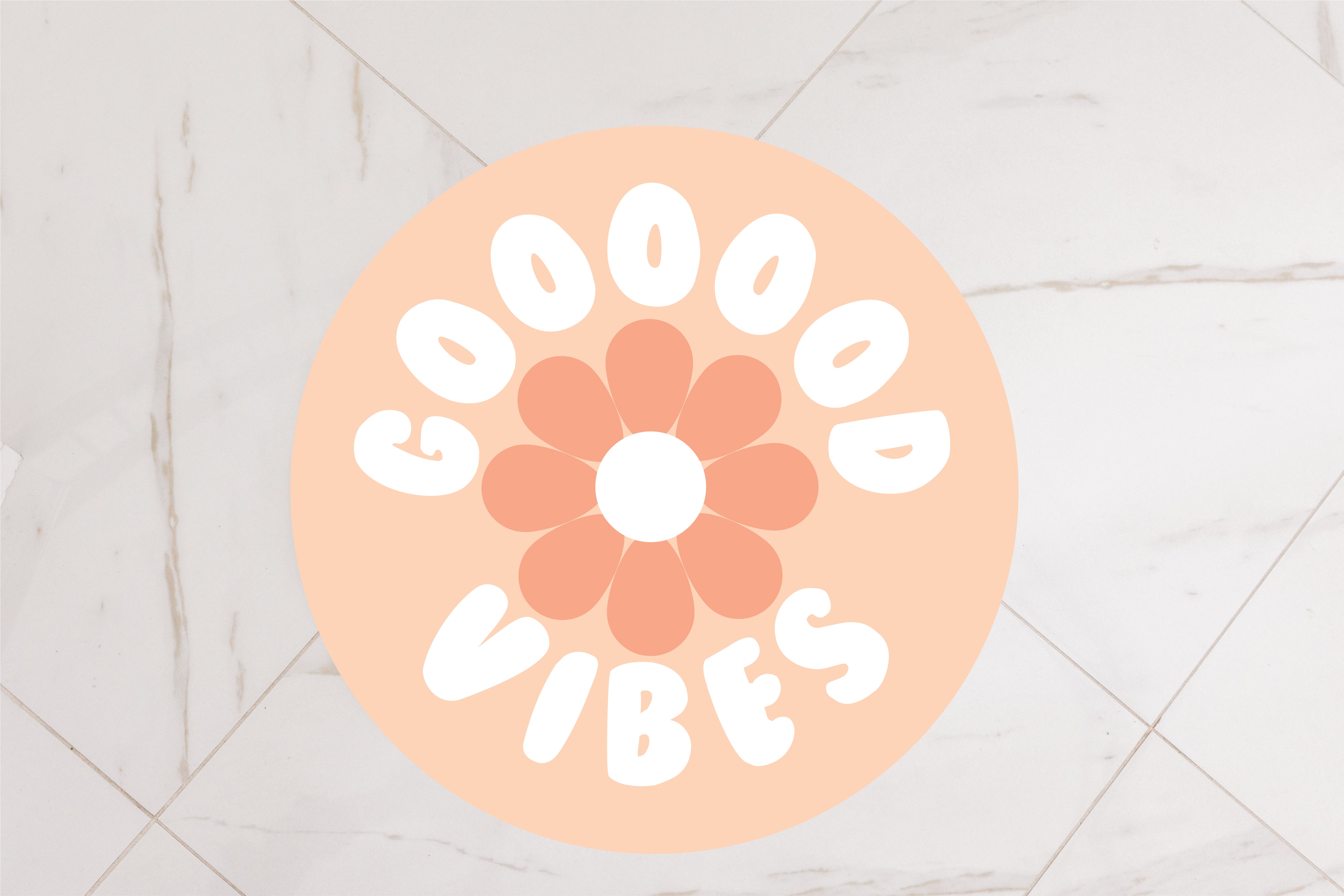 Good Vibes, Removable Floor Decal – Embellish Bar